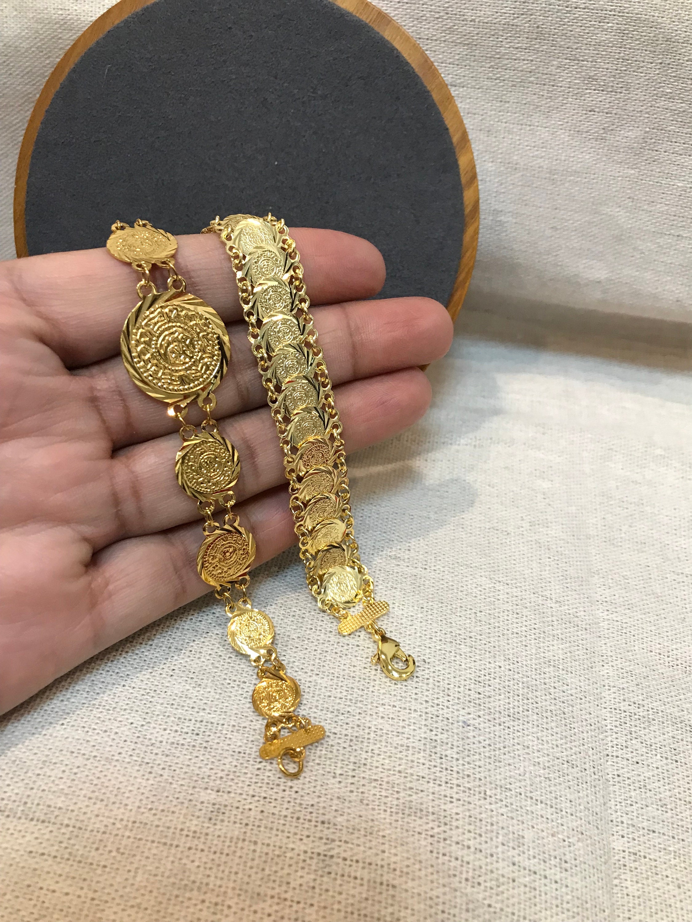 Bracelet, Charm Bracelet, Coin Bracelet - Etsy