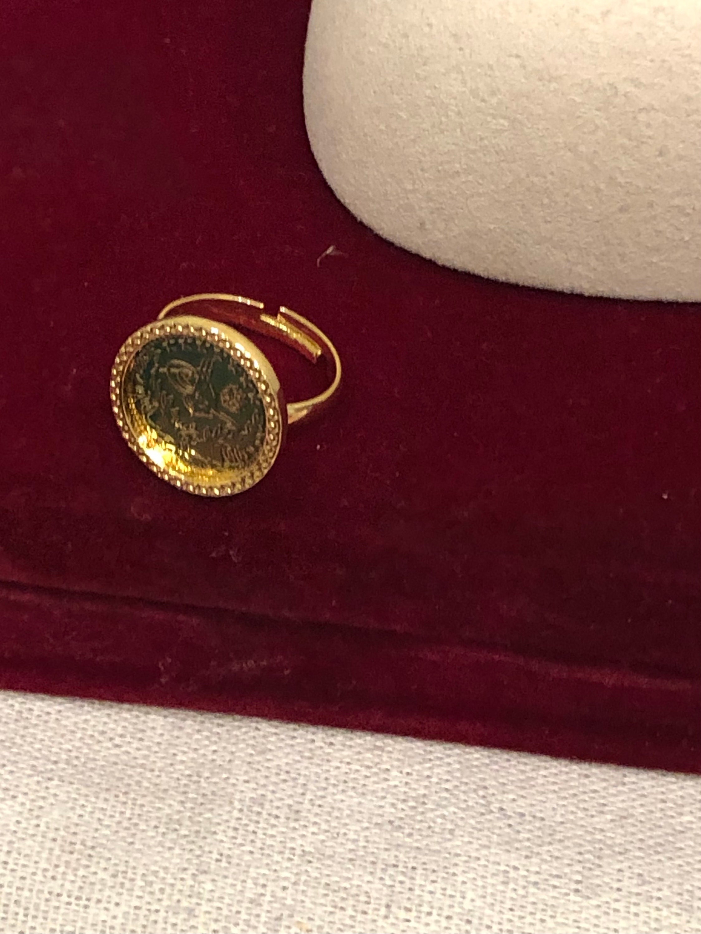 Gold Ring, Coin Ring, Lira Jewelry Ring, Middle East Fashion - Etsy