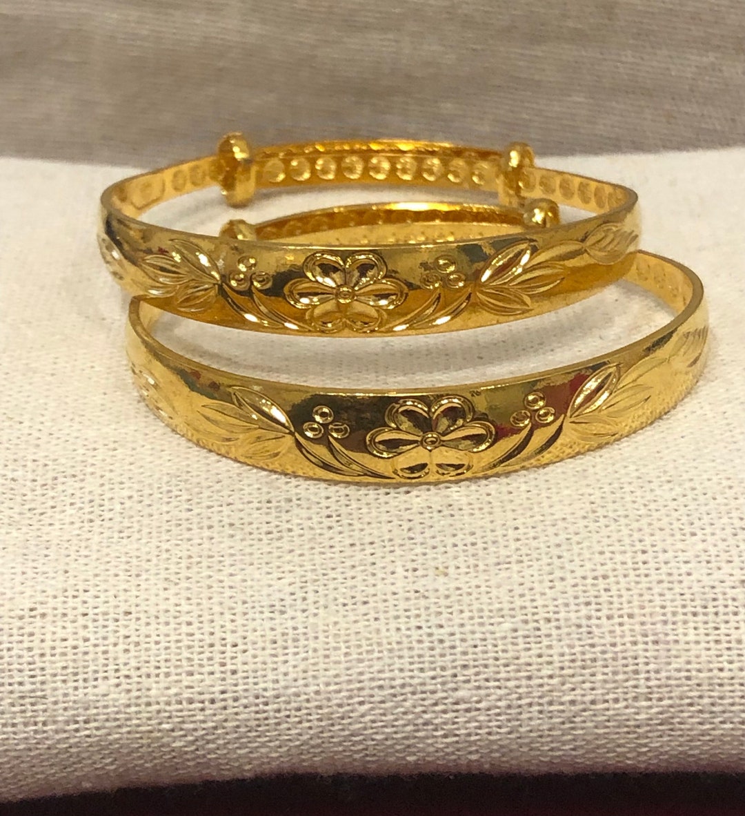 18 K Gold Filled Bangles, Indian Bridal Bangles, Handmade Bracelet for ...