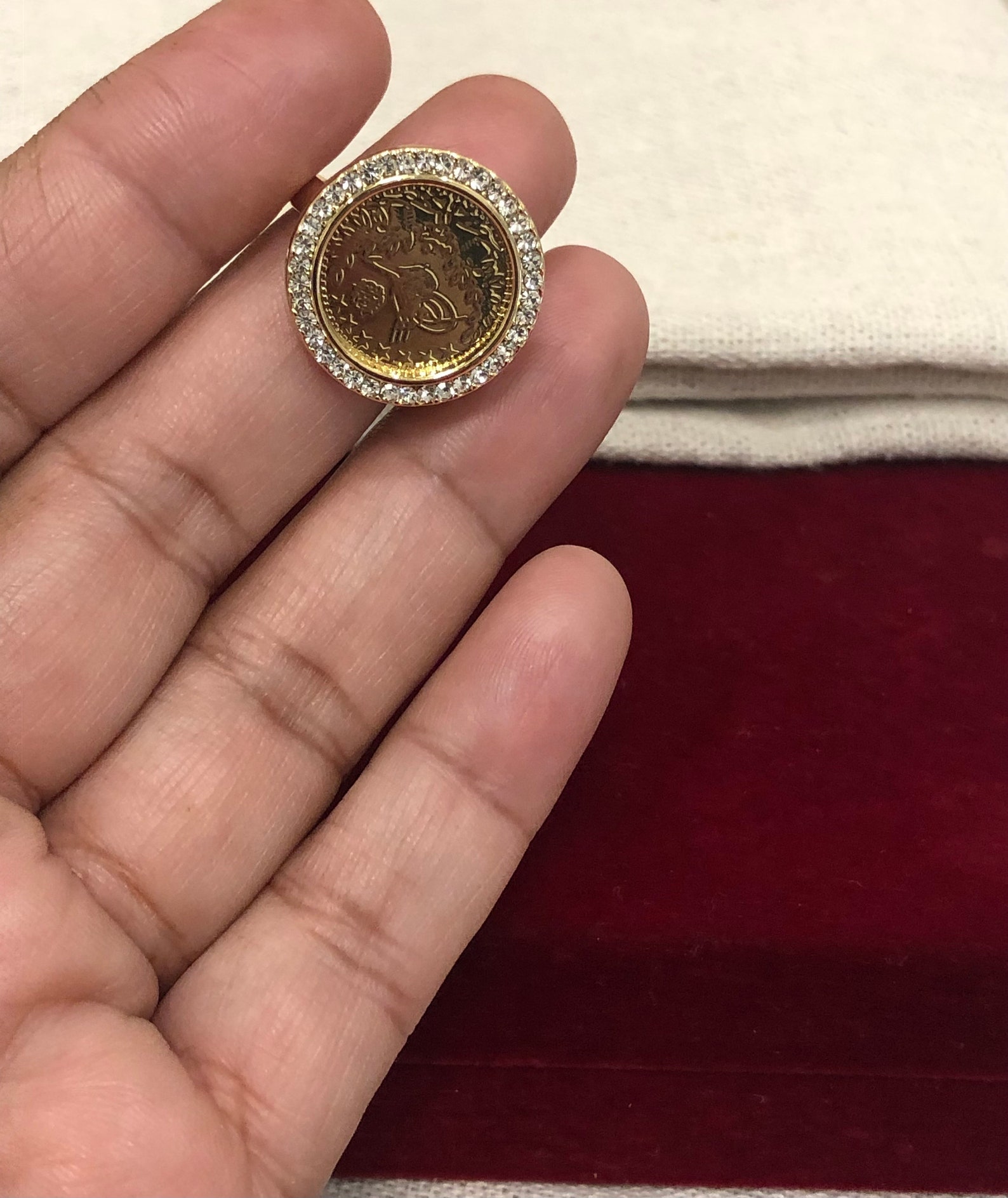 Gold Ring, Lira Jewelry Ring, Coin Ring, Middle East Fashion - Etsy