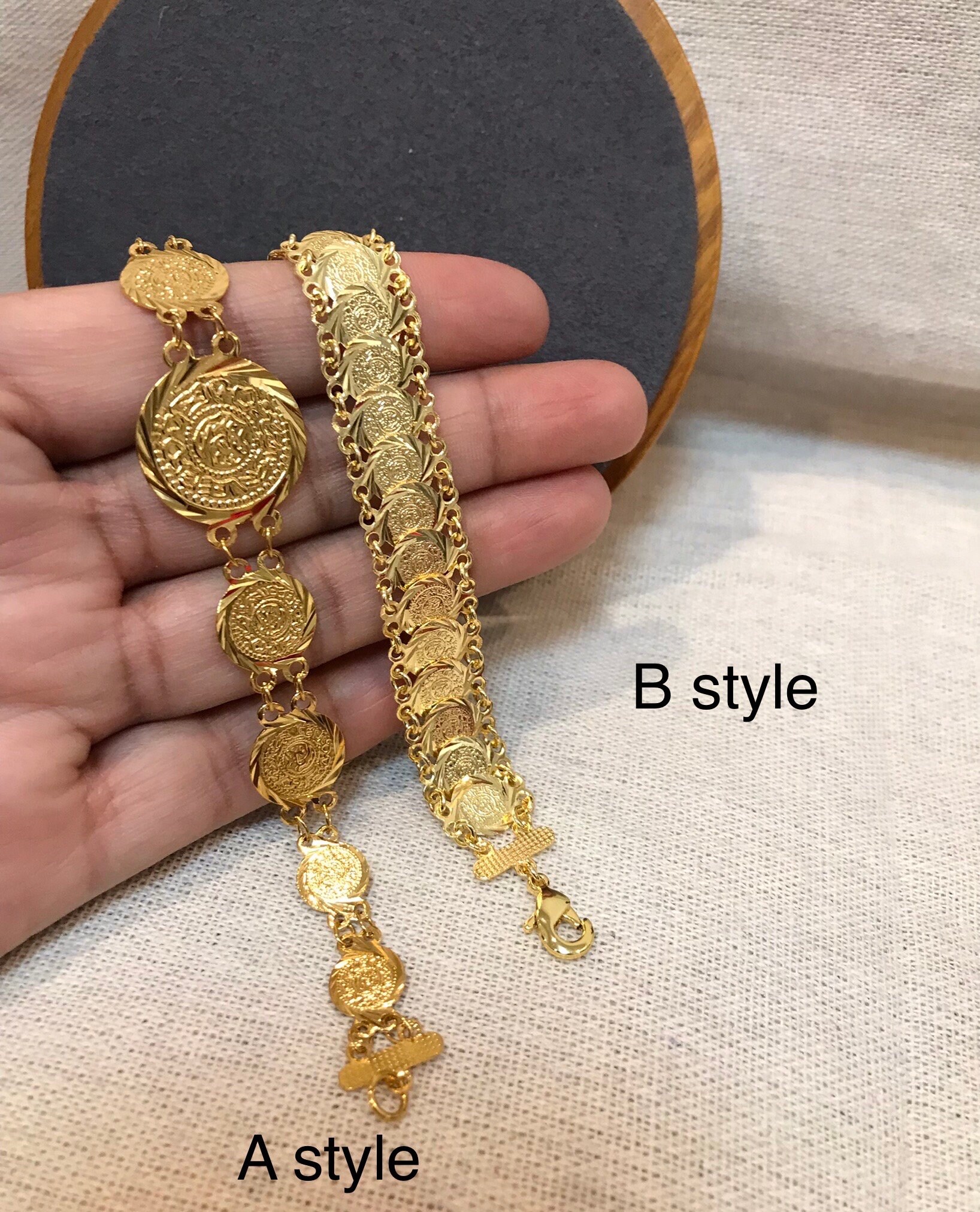 Bracelet, Charm Bracelet, Coin Bracelet - Etsy