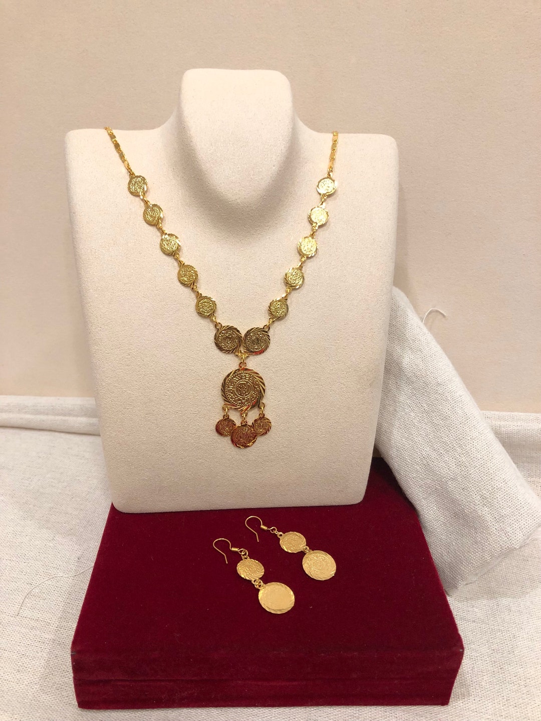 Coin Jewelry Set, Lira Jewelry Set for Women, Middle East Jewelry - Etsy