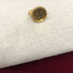 Gold Ring, Coin Ring, Lira Jewelry Ring, Middle East Fashion - Etsy