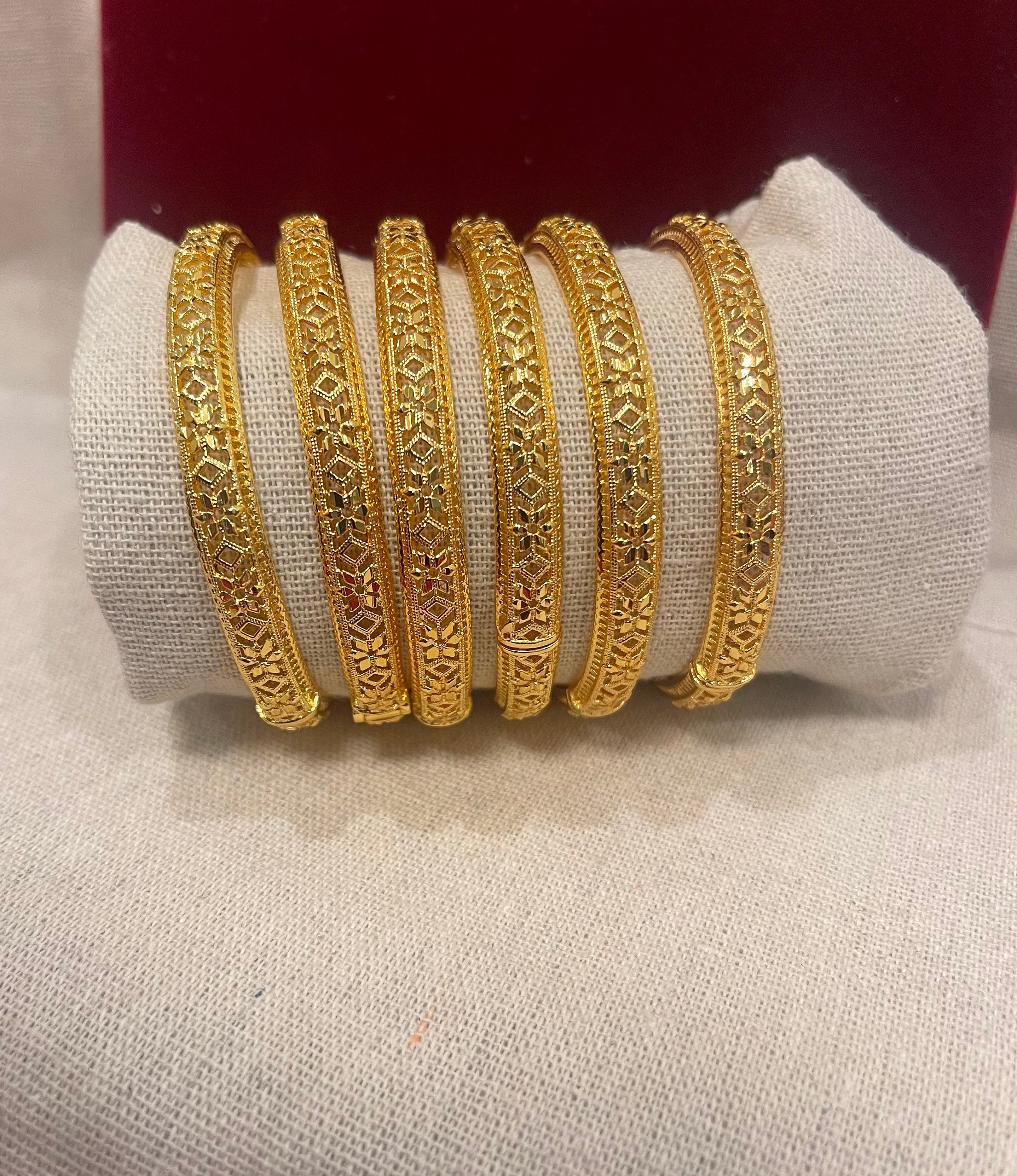 24k Gold Plated Bangles, Indian Bridal Bangles, Handmade Bracelet for ...