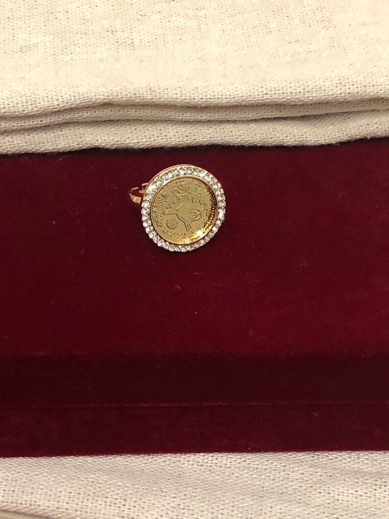 Gold Ring, Lira Jewelry Ring, Coin Ring, Middle East Fashion - Etsy