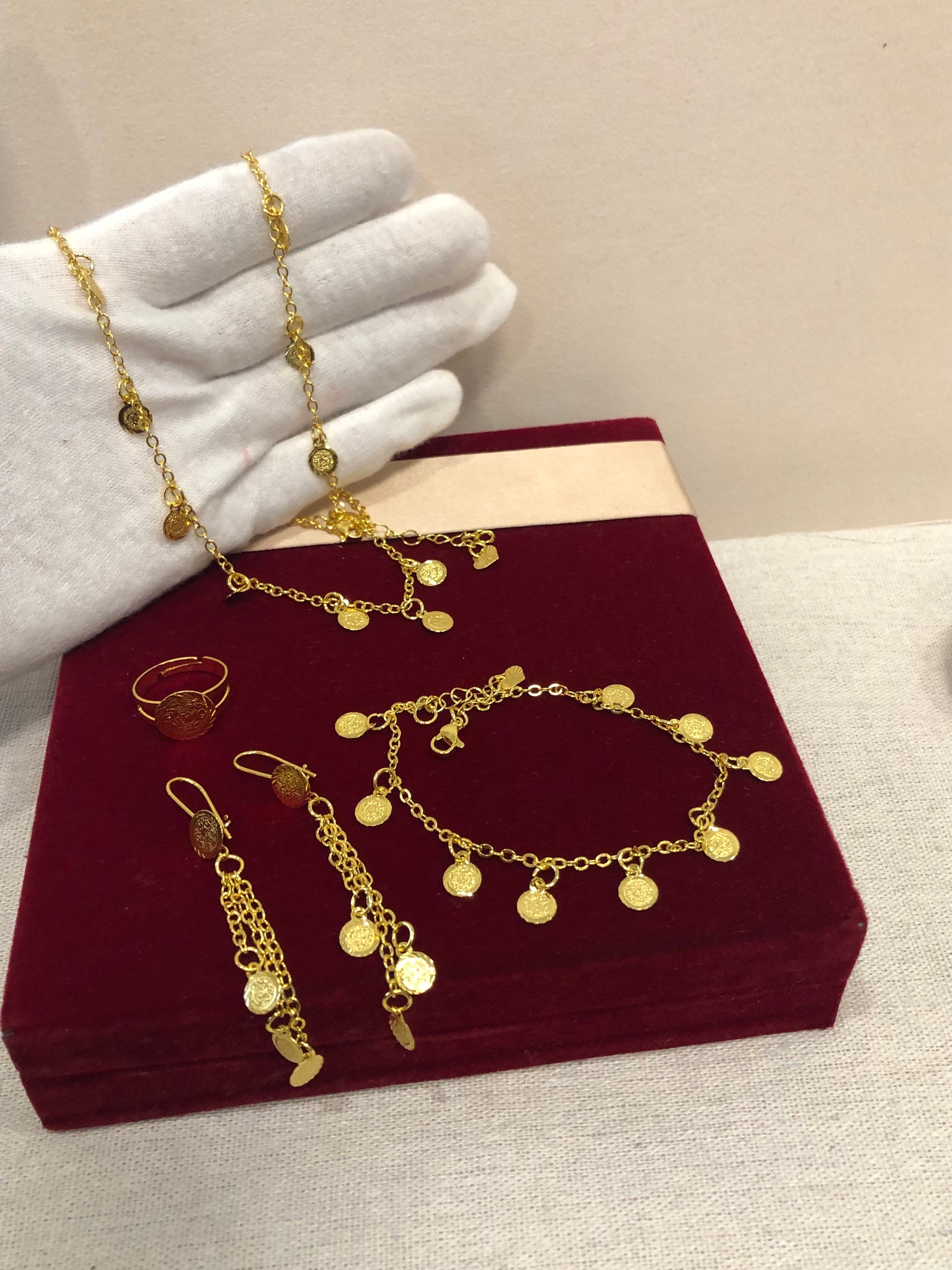 Coin Jewelry Set, Lira Jewelry Set for Women, Middle East Jewelry - Etsy