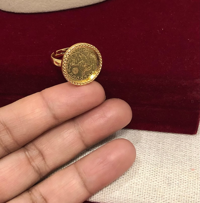 Gold Ring, Coin Ring, Lira Jewelry Ring, Middle East Fashion - Etsy