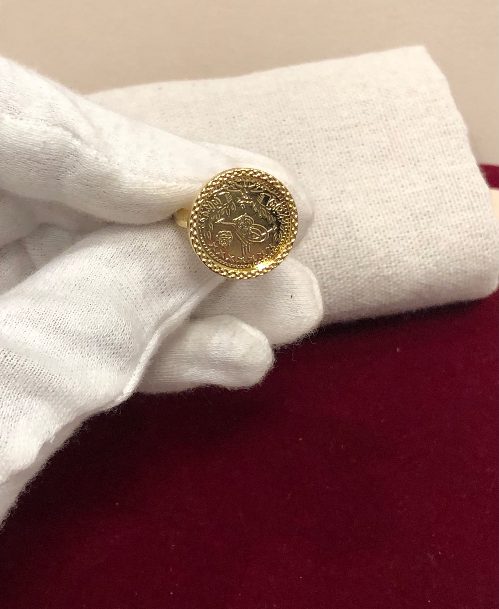 Gold Ring, Coin Ring, Lira Jewelry Ring, Middle East Fashion - Etsy