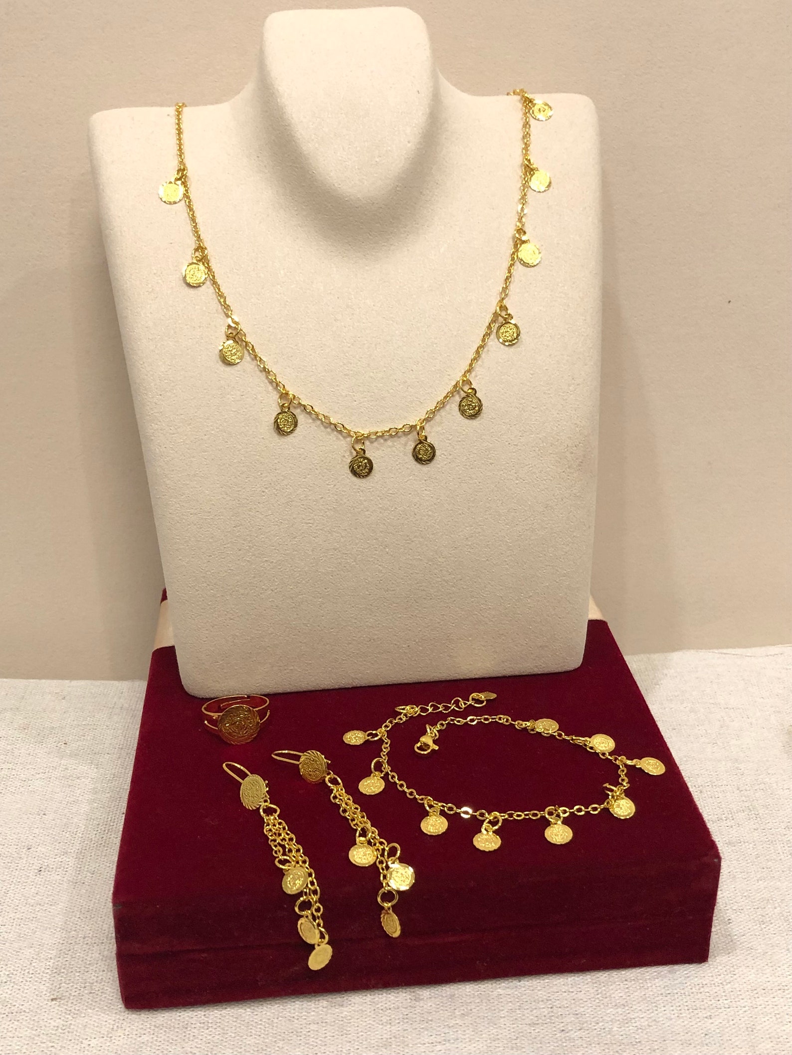 Coin Jewelry Set, Lira Jewelry Set for Women, Middle East Jewelry - Etsy