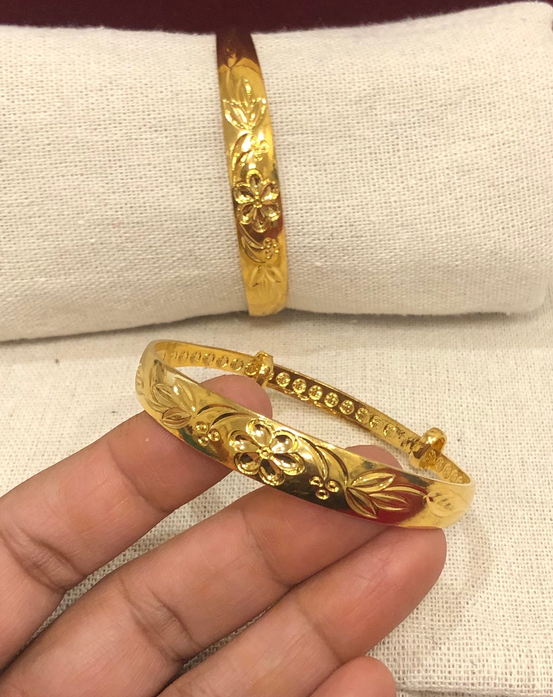 18 K Gold Filled Bangles, Indian Bridal Bangles, Handmade Bracelet for ...