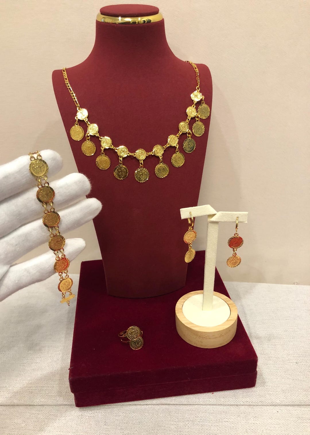 Coin Jewelry Set, Lira Jewelry Set for Women, Middle East Jewelry - Etsy