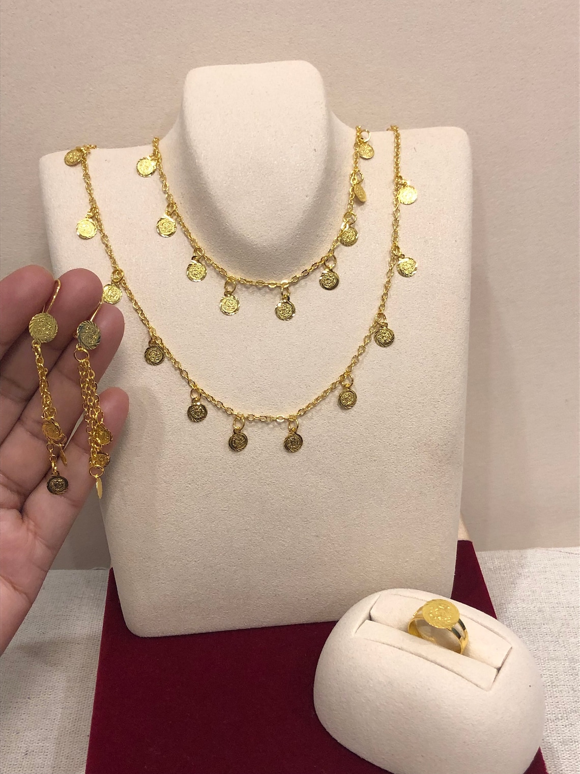 Coin Jewelry Set, Lira Jewelry Set for Women, Middle East Jewelry - Etsy
