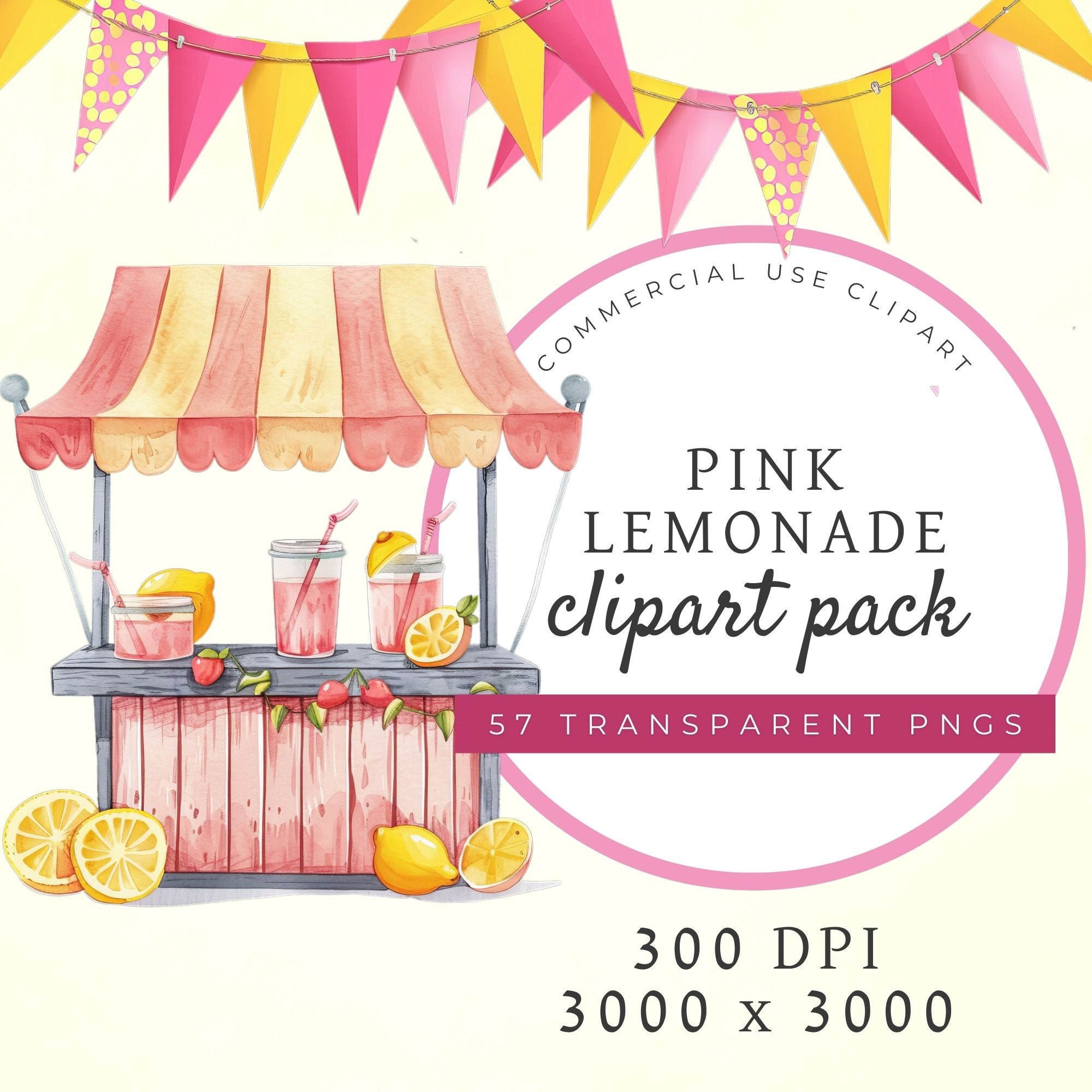 Pink Lemonade Stand TRANSPARENT PNG ART Lemonade Clipart, Pink Hibiscus ...