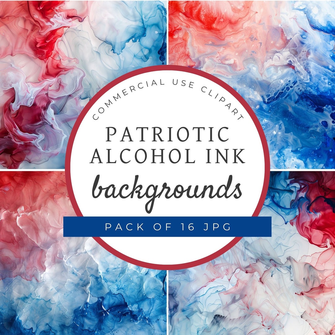 Patriotic Alcohol Ink DIGITAL BACKGROUND JPG 11 X 8.5 Red White Blue ...