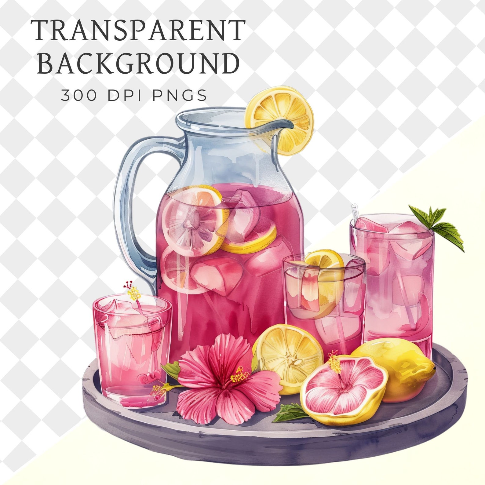 Pink Lemonade Stand TRANSPARENT PNG ART Lemonade Clipart, Pink Hibiscus ...