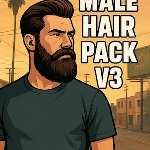 Fivem Male Hair + Beard Pack V3 - Etsy