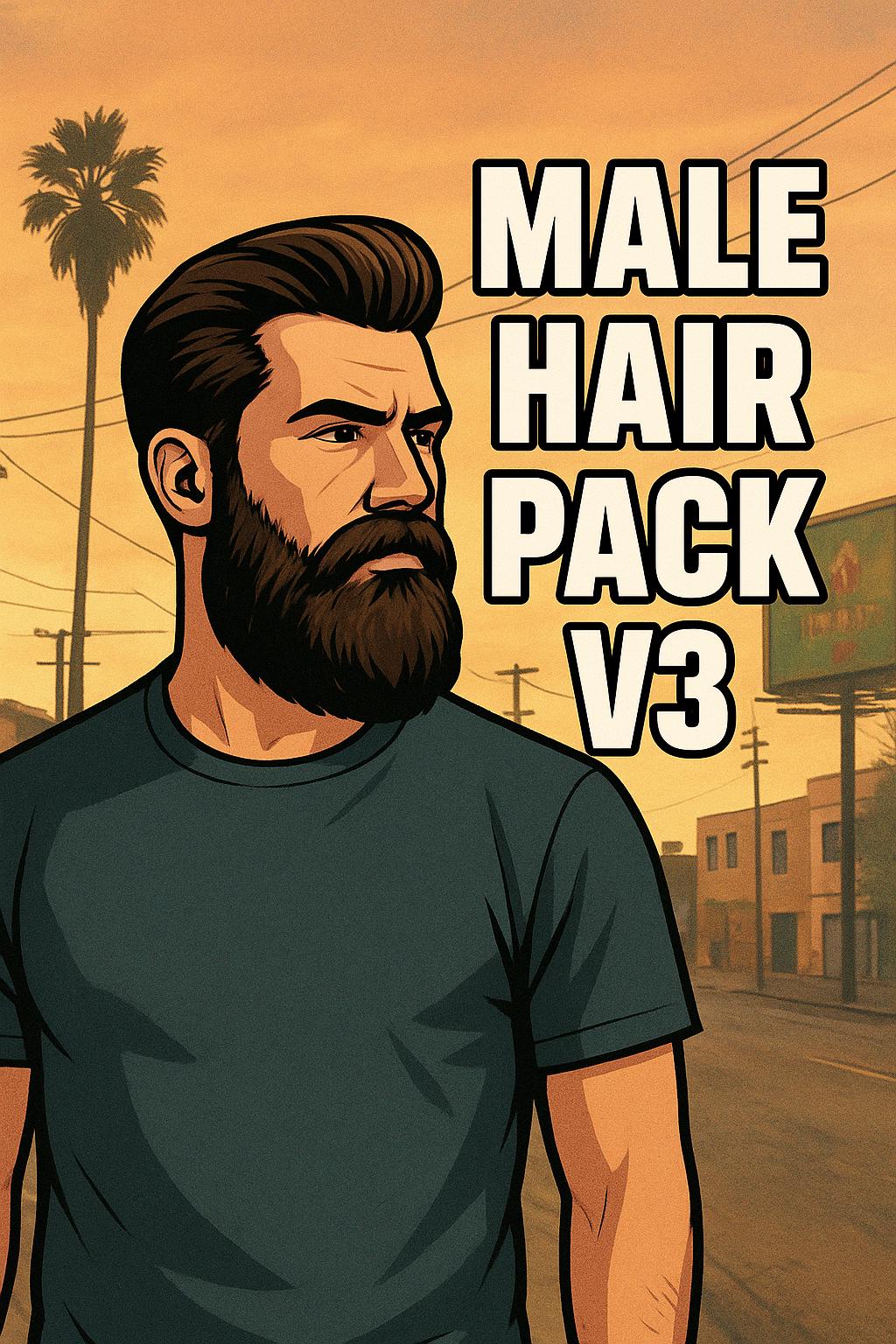 Fivem Male Hair + Beard Pack V3 - Etsy