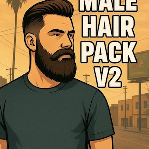 Fivem Male Hair & Beard Pack: 67 Hair Styles, 7 Beards - Etsy