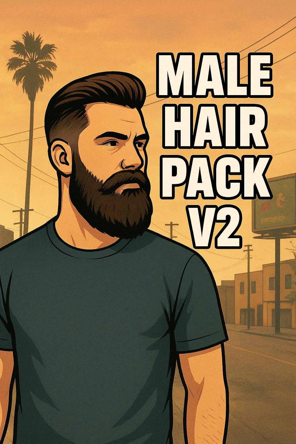 Fivem Male Hair & Beard Pack: 67 Hair Styles, 7 Beards - Etsy