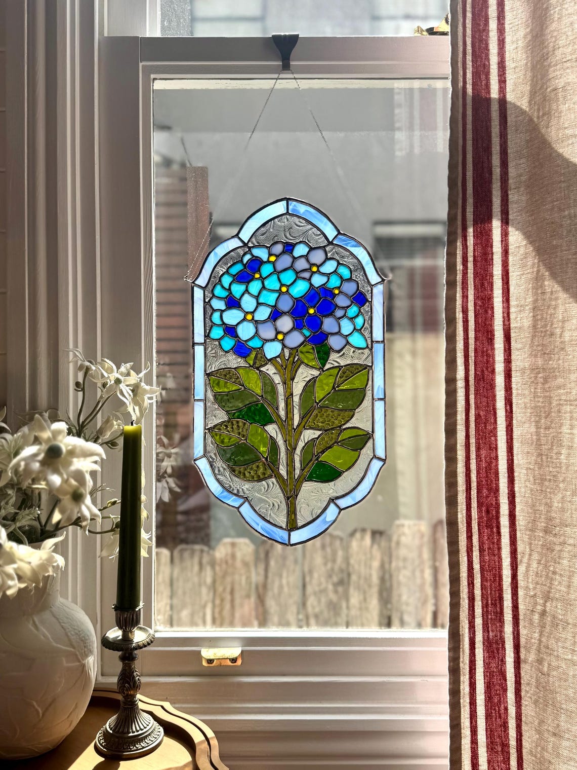 Stained Glass Pattern - Hydrangea - Etsy