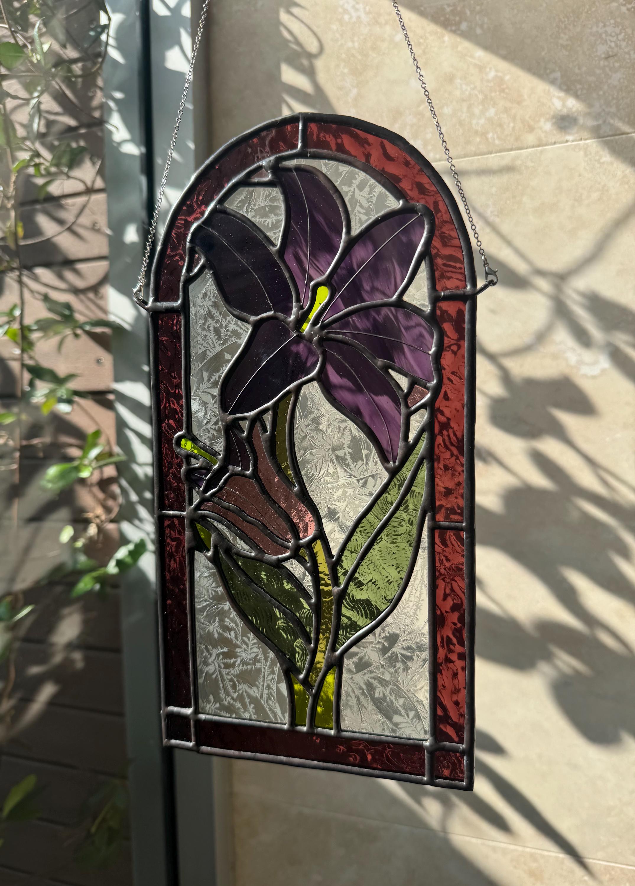Stained Glass Pattern - Lily - Etsy