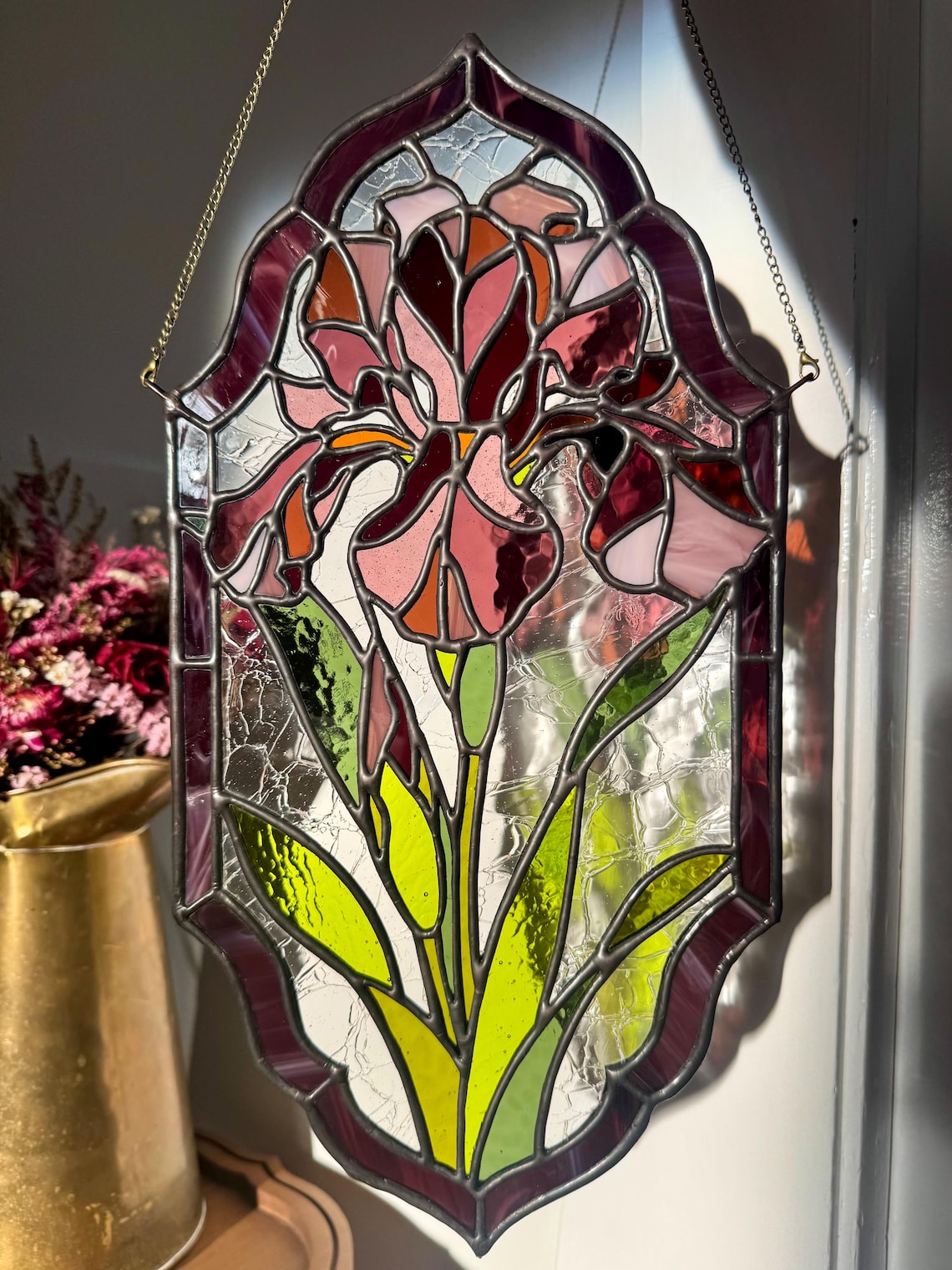 Stained Glass Pattern - Iris - Etsy