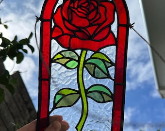 Digital Download Stained Glass Pattern - Yorkshire Rose - Etsy UK