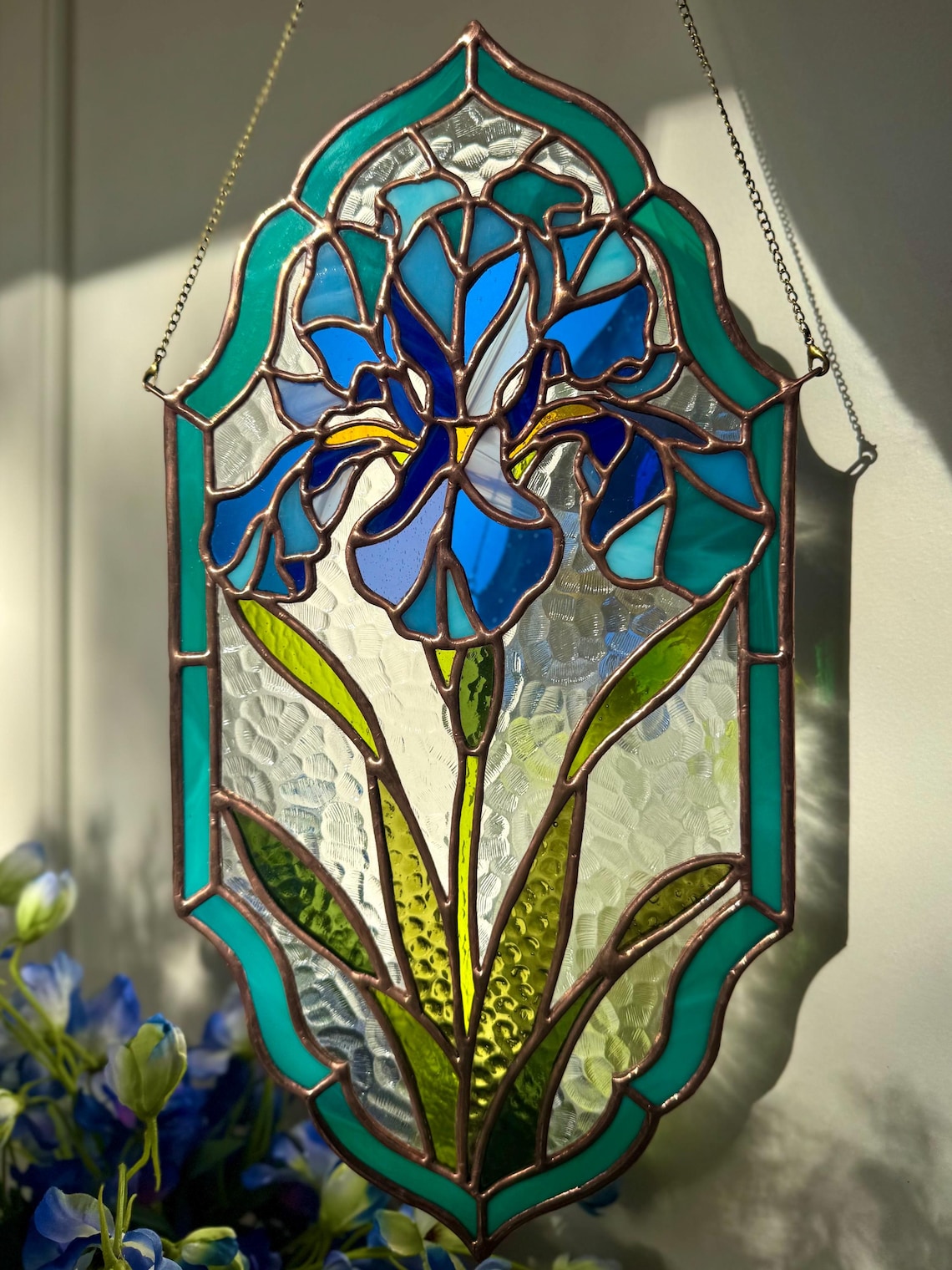 Stained Glass Pattern - Iris - Etsy