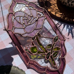 Stained Glass Pattern - Rose - Etsy