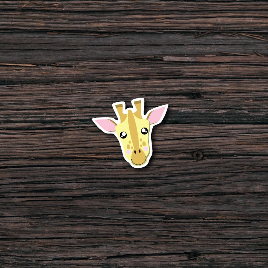 Cute Giraffe Sticker Animal, High Quality Vinyl, Laminated, Waterproof ...