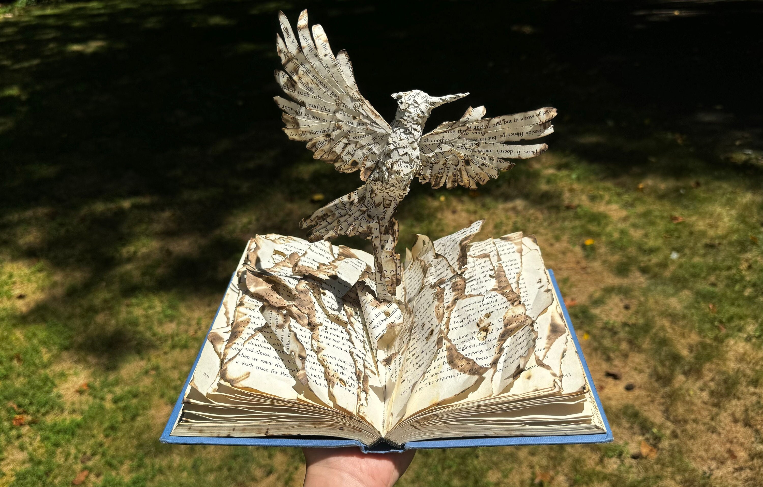 Wings on Fire, the Hunger Games Mockingjay Made-to-order Book Sculpture ...