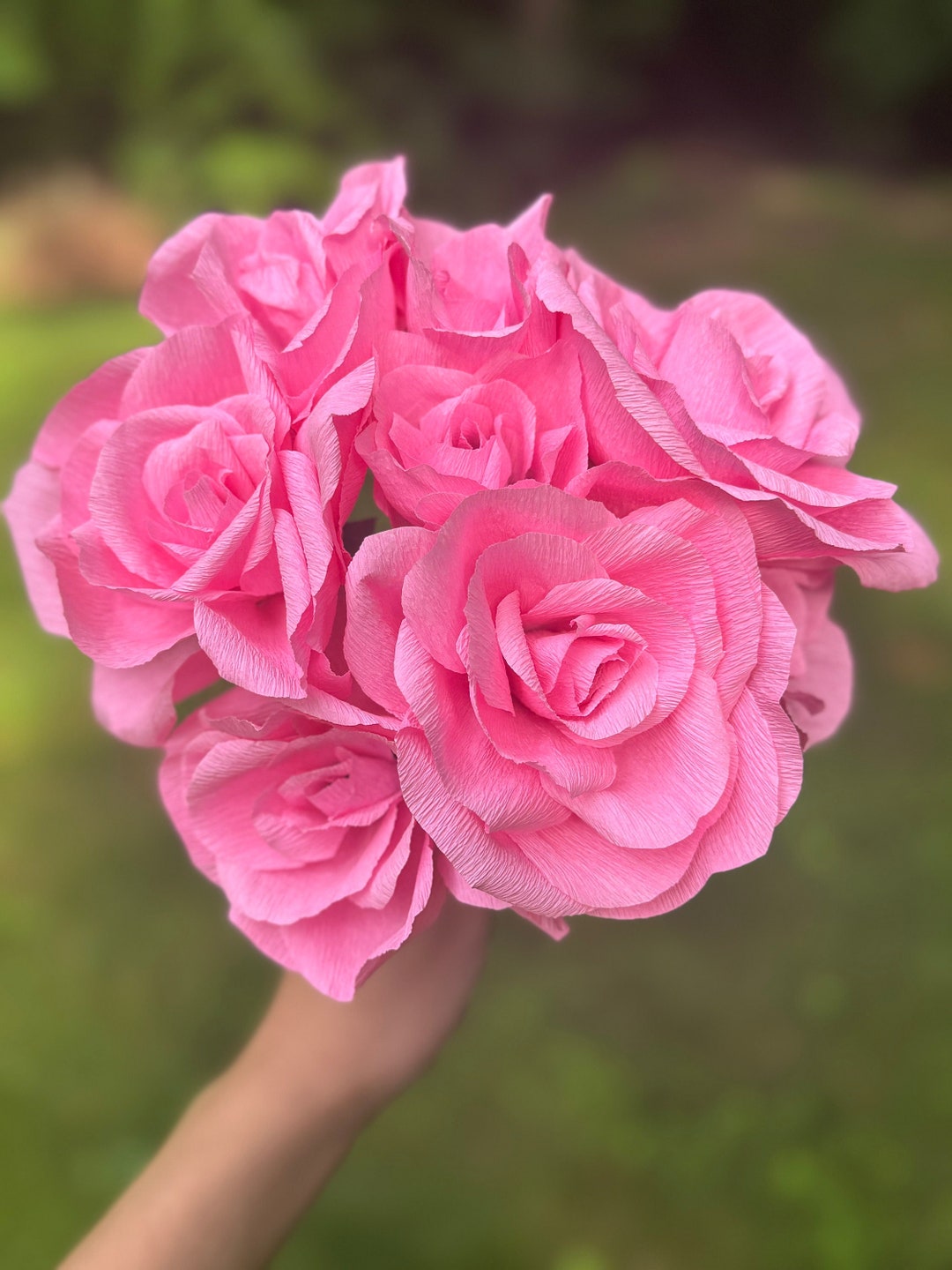 Everlasting Roses, Crepe Paper Flower Bouquet. - Etsy