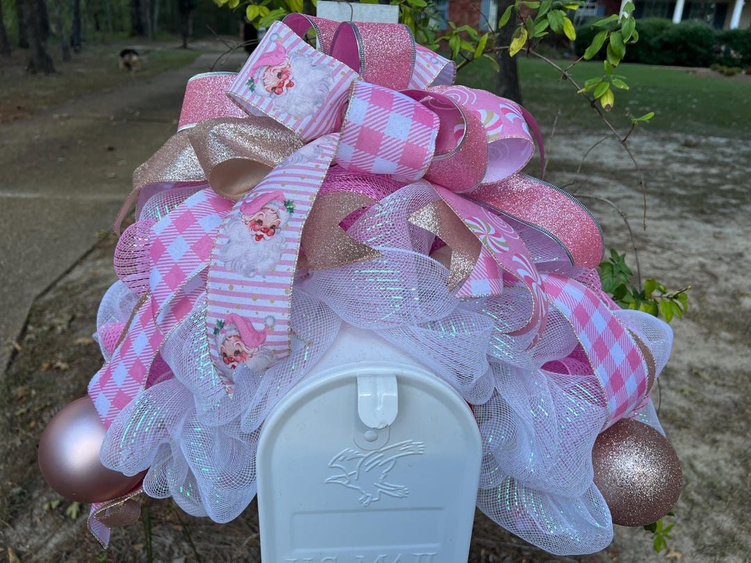 Christmas Mailbox Swag, Large Christmas Centerpiece, Mailbox Garland ...