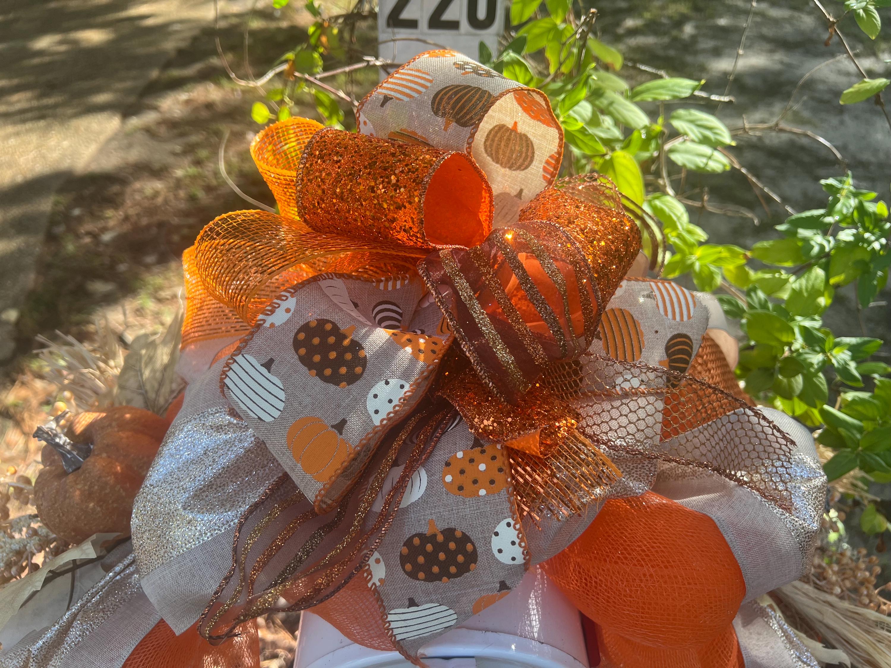 Fall Mailbox Swag, Large Fall Centerpiece, Mailbox Garland Swag for ...