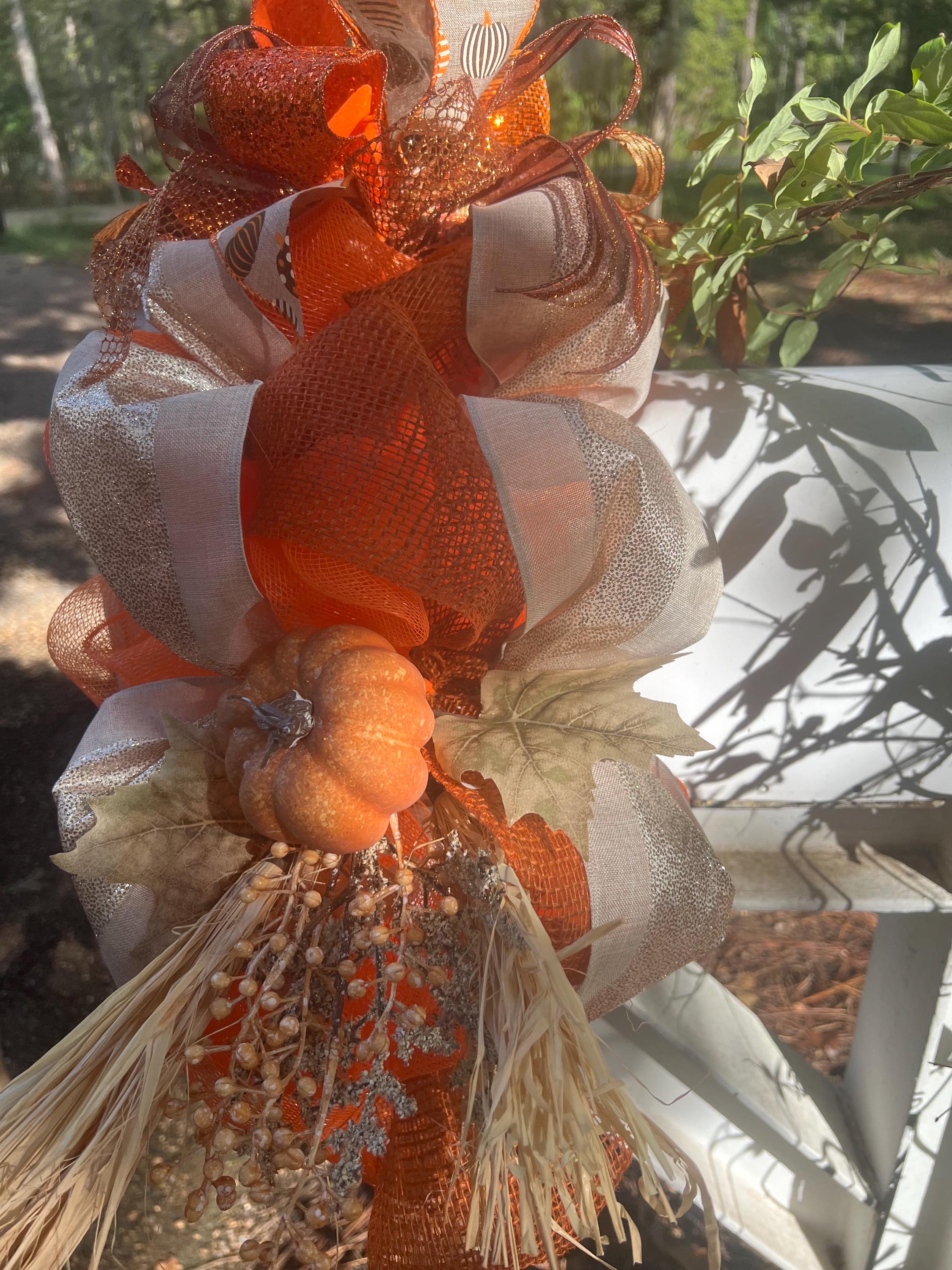 Fall Mailbox Swag, Large Fall Centerpiece, Mailbox Garland Swag for ...