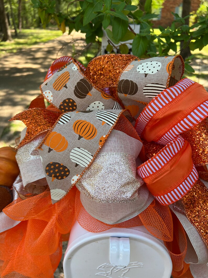 Fall Mailbox Swag, Large Fall Centerpiece, Mailbox Garland Swag, Fall ...