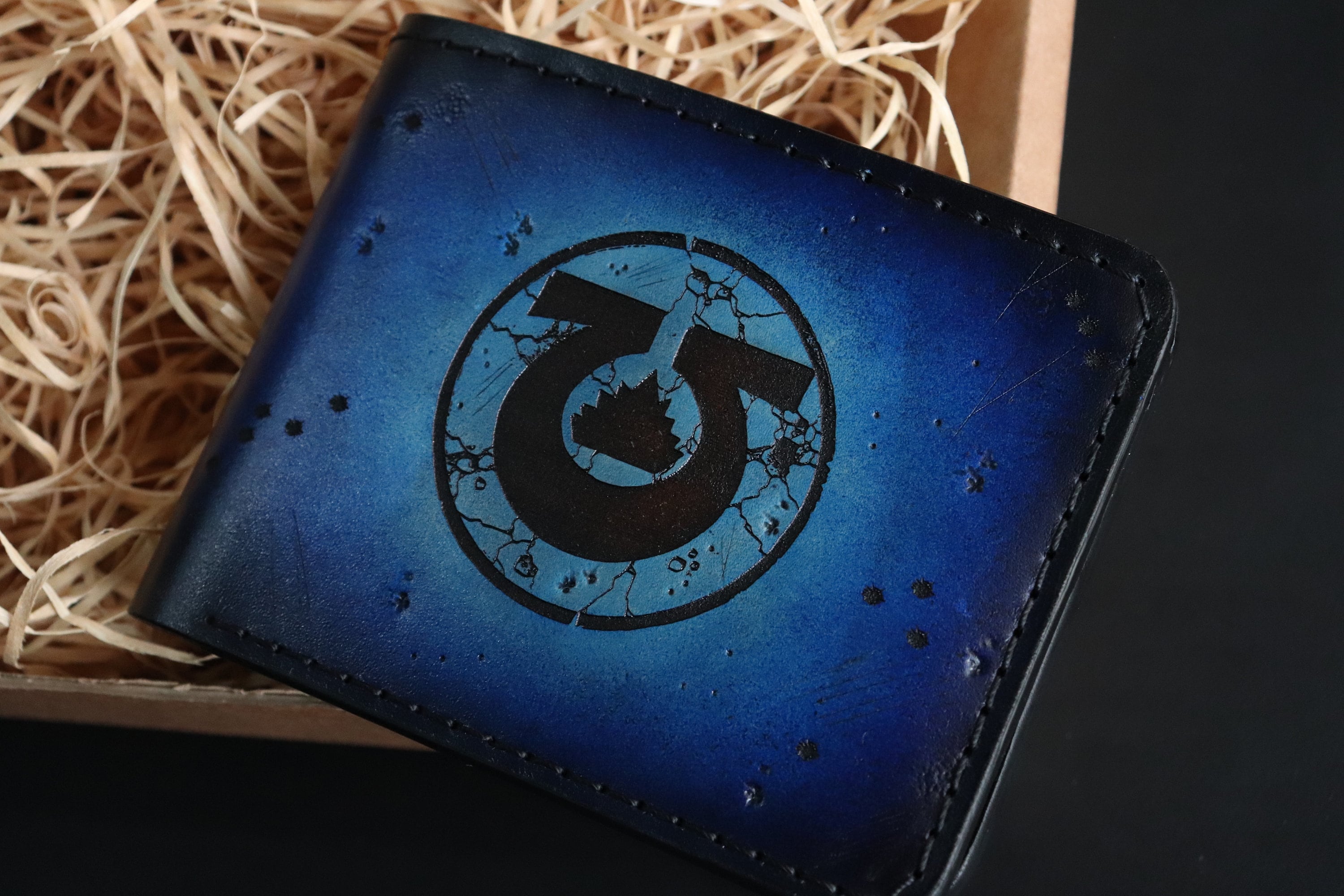 Personalized Bifold Wallet, Fan Art, Marine Legion, Handmade Leather ...