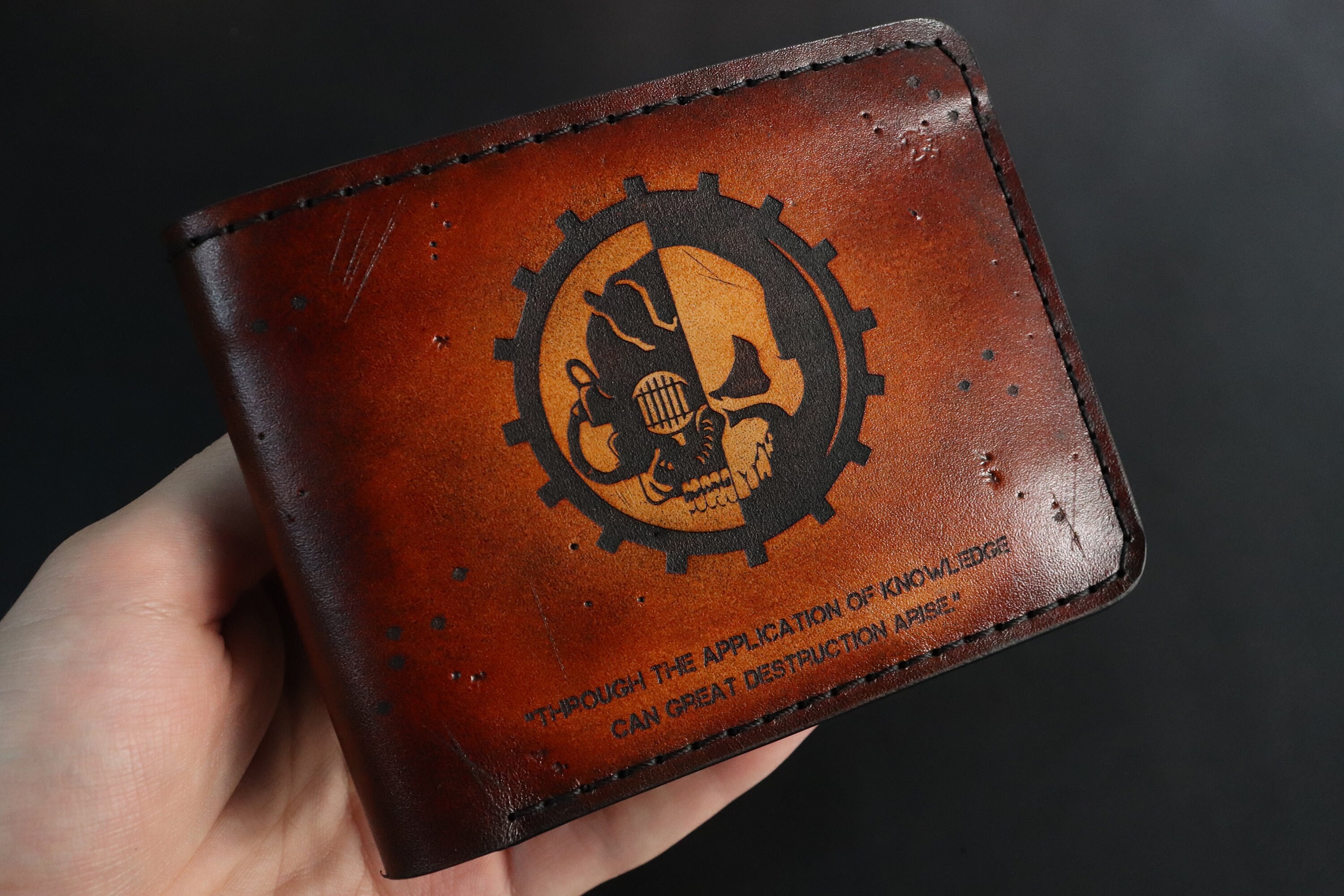 Bifold Wallet, Mechanic Wallet, Fan Art, Handmade Leather Wallet ...
