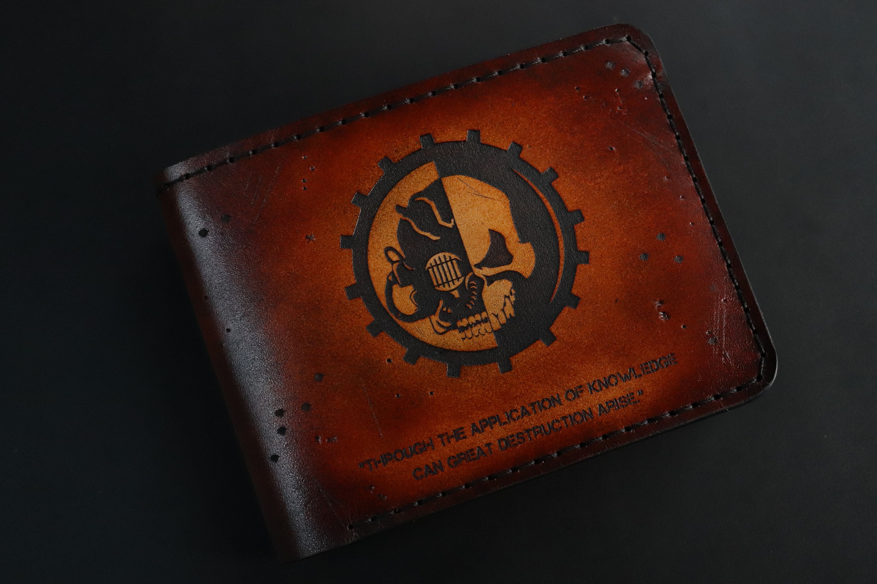 Bifold Wallet, Mechanic Wallet, Fan Art, Handmade Leather Wallet ...