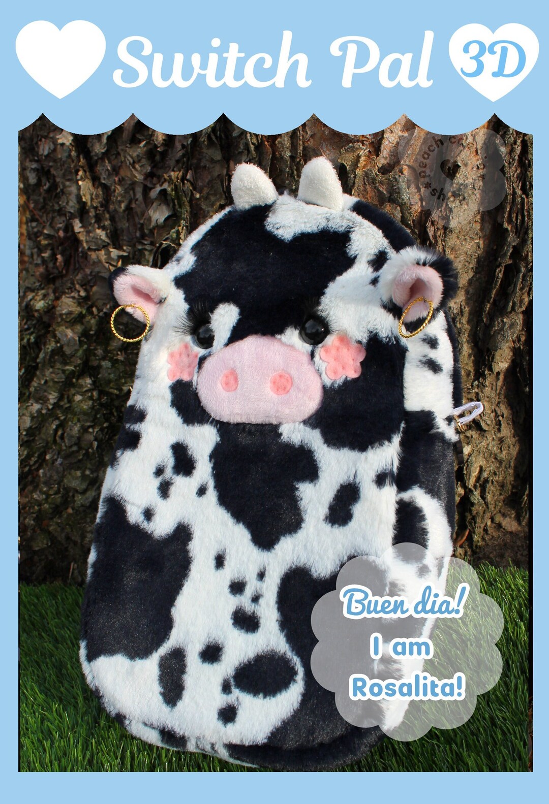 3D Switchpal: ROSALITA the Sweet Raspberry Cow Kawaii Switch Nintendo ...