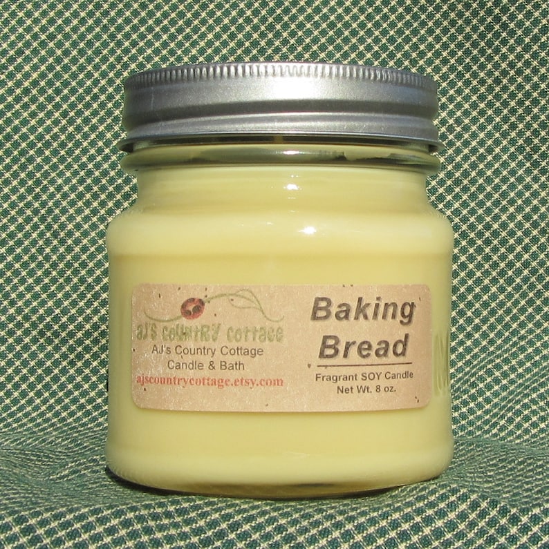 BAKING BREAD SOY Candle Fresh Baked Homemade Bread Popular | Etsy