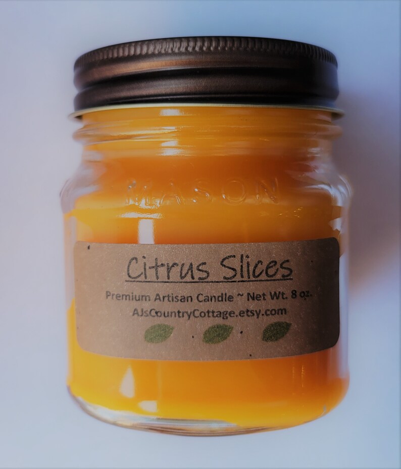 CITRUS SLICES CANDLE Citrus Candles Orange Candles Lemon - Etsy