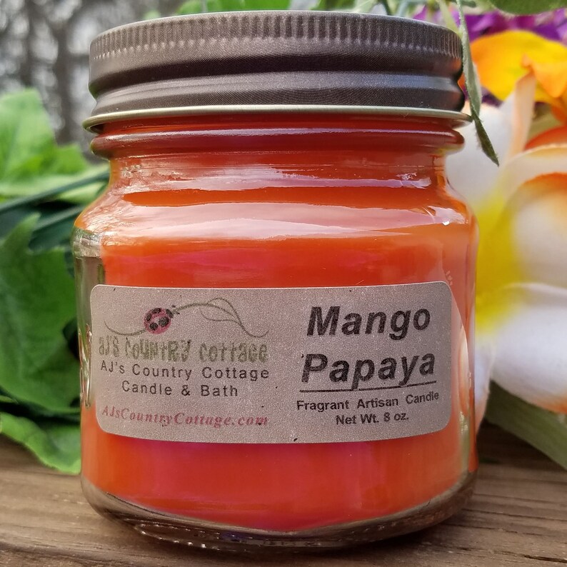 MANGO PAPAYA CANDLE Mango Candles Papaya Candles Fruit - Etsy