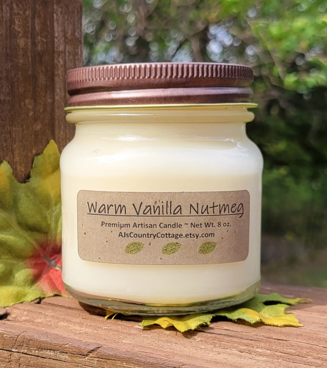 WARM VANILLA NUTMEG Candle - Scented Candles, Vanilla Candles, Spice ...