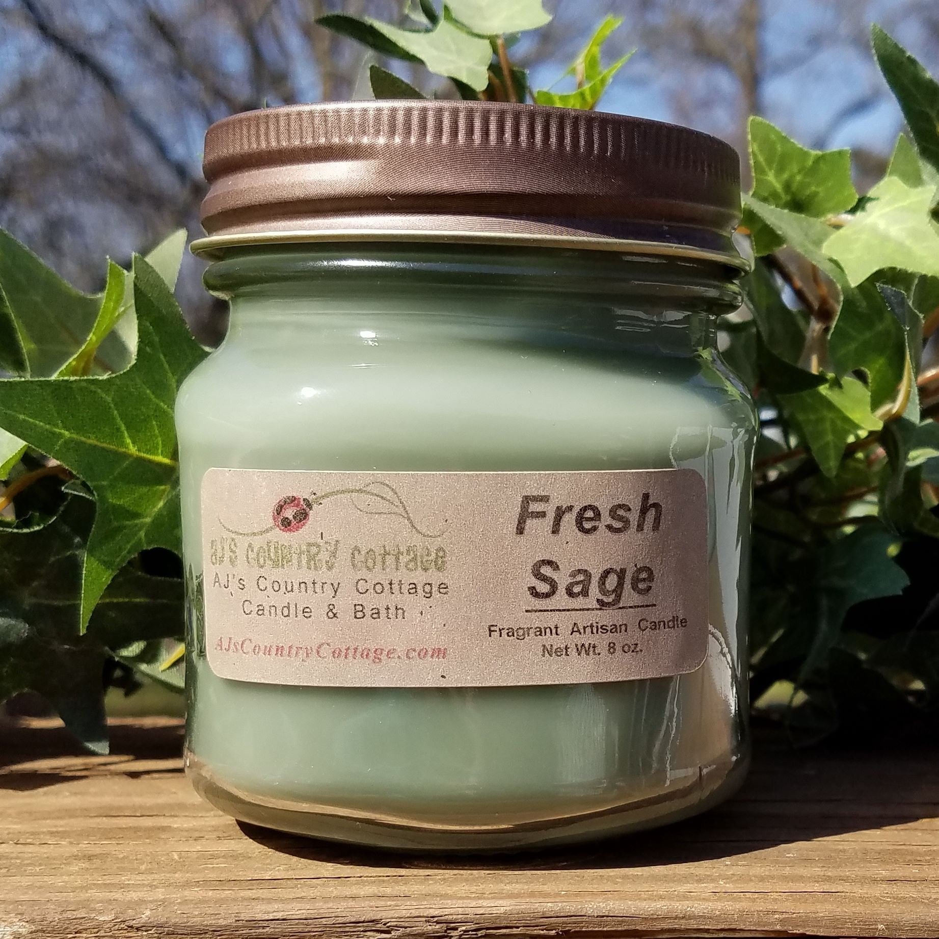 FRESH SAGE CANDLE - Fresh Clean Candles, Spring Summer Candles, Scented ...