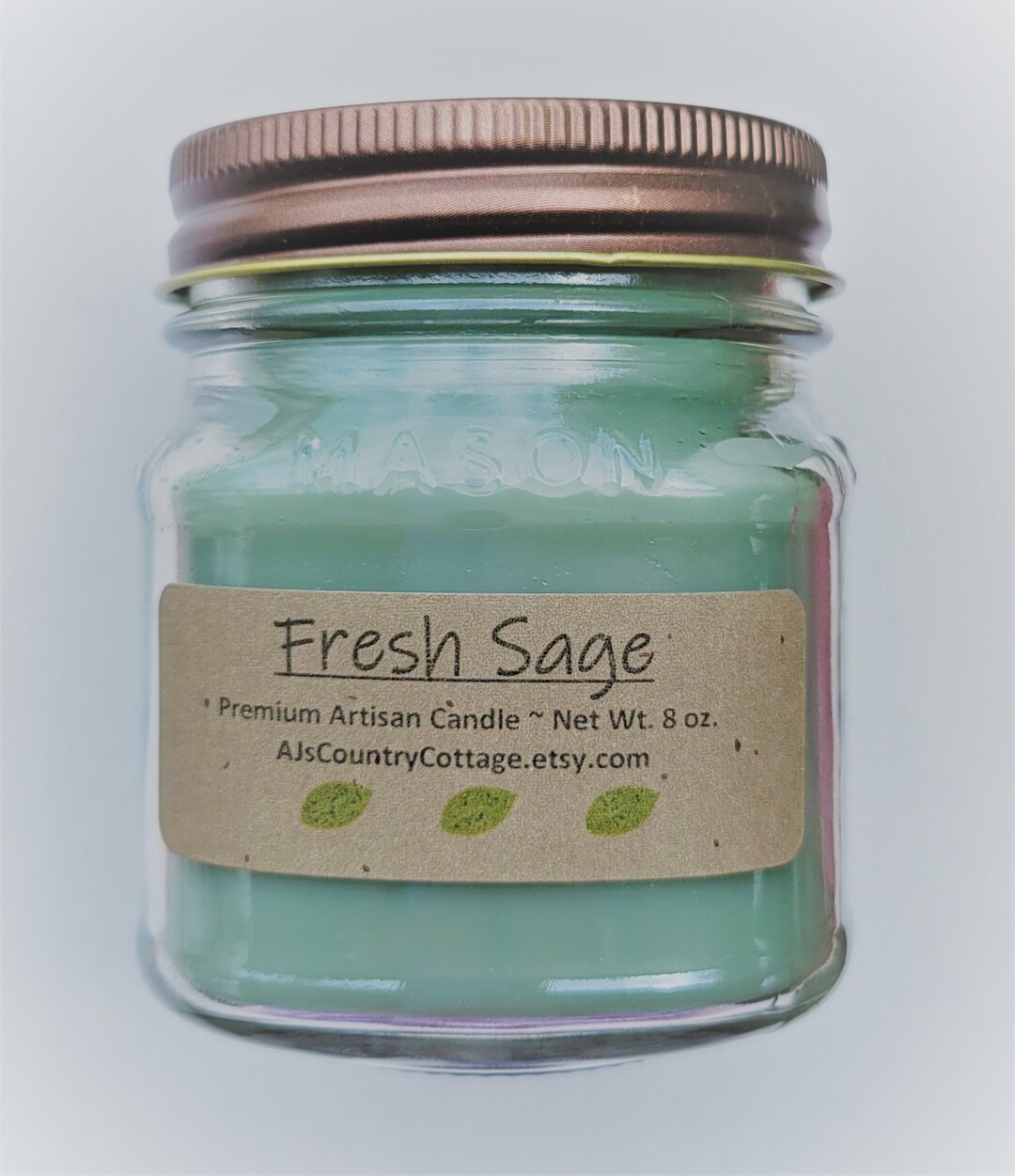 FRESH SAGE CANDLE - Fresh Clean Candles, Spring Summer Candles, Scented ...