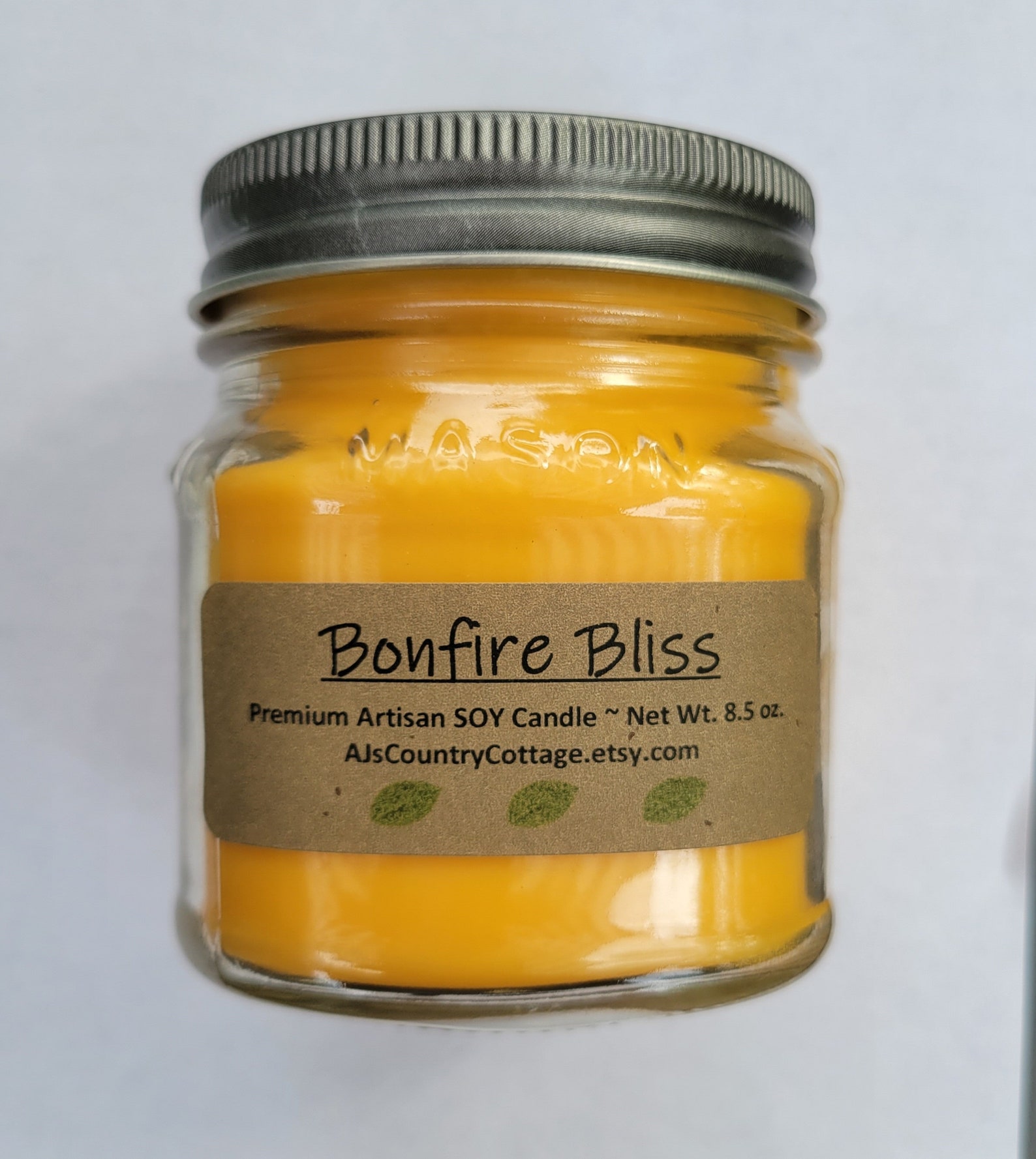 BONFIRE BLISS SOY Candle - Fall Candles, Autumn Candles, Scented Soy ...