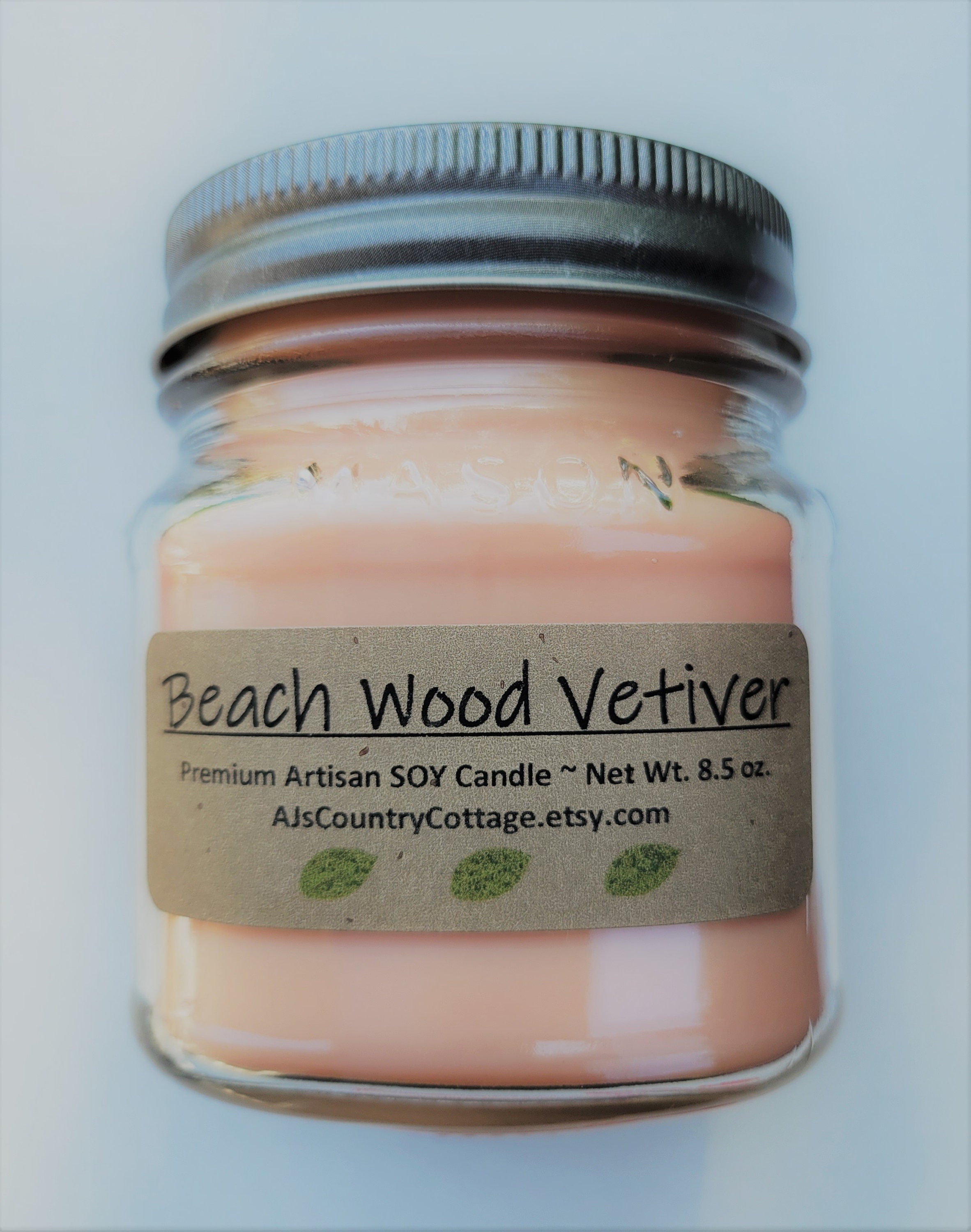 BEACH WOOD VETIVER Soy Candle Ocean Candles, Sea Salt Candles, Scented ...