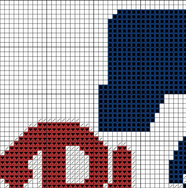 Philadelphia Cross Stitch Pattern Phillies American Baseball Logo PDF ...