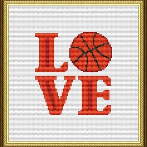 Set of 4 Sport Cross Stitch Pattern Love Football Soccer Baseball ...